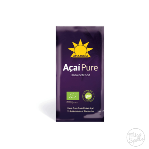 Amazonia Organic Acai Pure Frozen Puree 4 Pack 400g - Miss Spelt's Organics