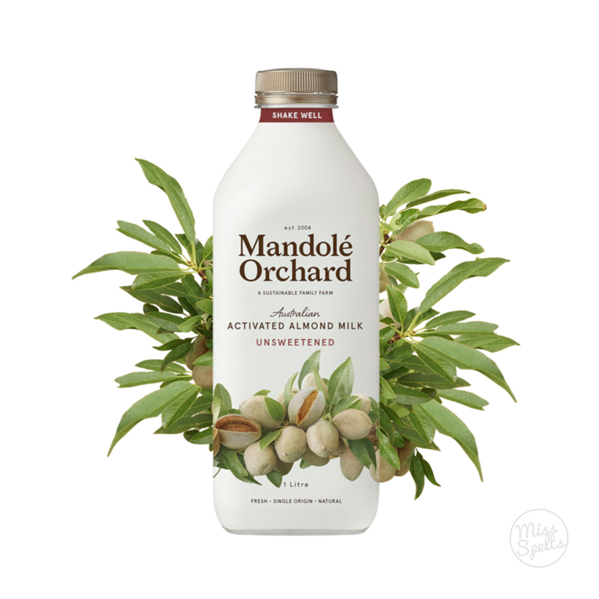 Mandole Orchard Australian Almond Milk Unsweetened 1L - Miss Spelt's ...