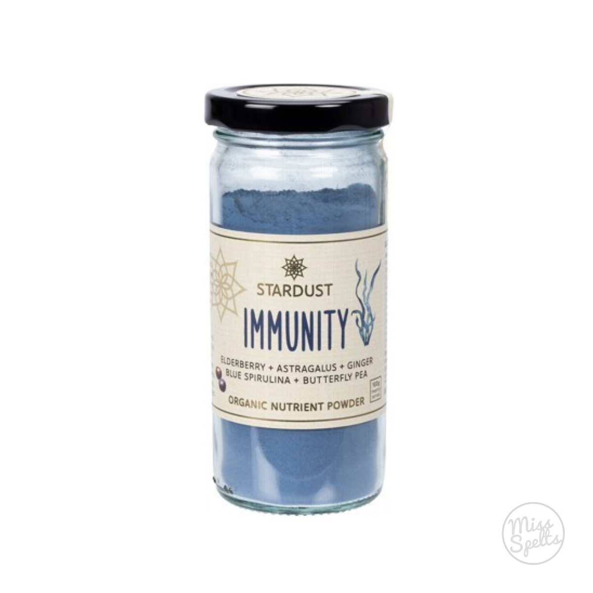 Stardust Blue Immunity Organic Nutrient Powder 100g - Miss Spelt's Organics