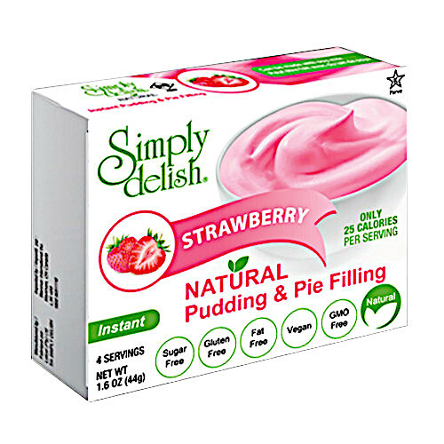 Simply Delish Strawberry Pudding 44g - Miss Spelt's Organics