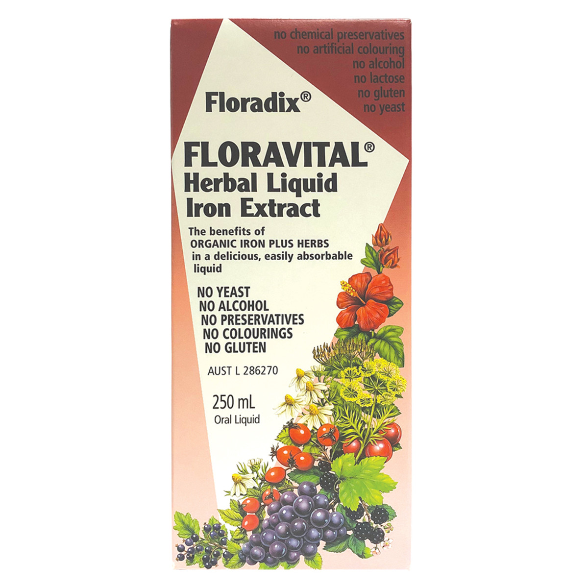 Floradix Floravital Liquid Iron Plus 250ml - Miss Spelt's Organics
