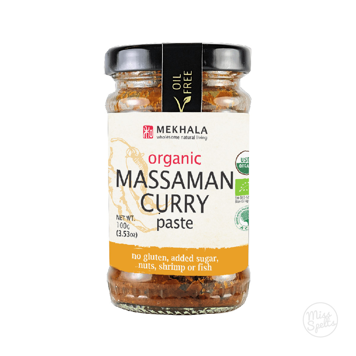 Mekhala Organic Massaman Curry Paste 100g - Miss Spelt's Organics