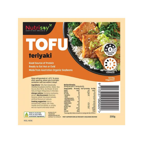 Nutrisoy Organic Tofu 350g - Miss Spelt's Organics