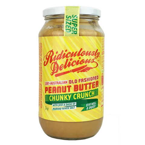 Ridiculously Delicious Peanut Butter Chunky Crunch 1kg - Miss Spelt's ...
