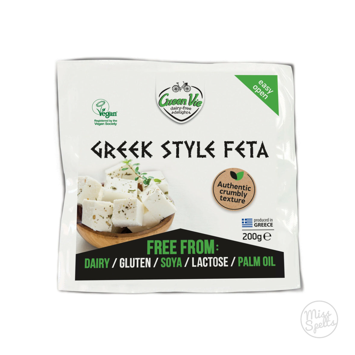 Green Vie Greek Style Vegan Feta 200g - Miss Spelt's Organics