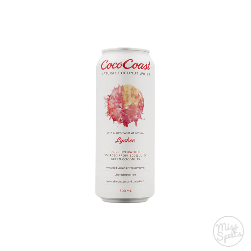 Coco Coast Lychee Coconut Water 500ml - Miss Spelt's Organics