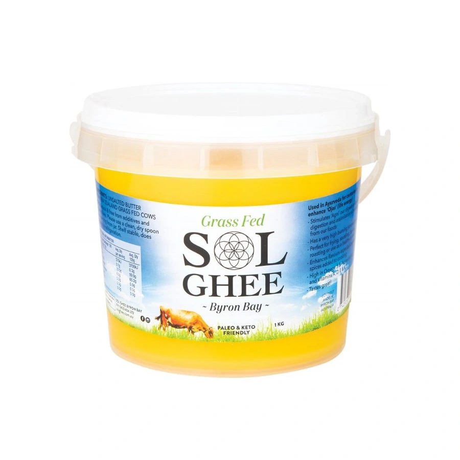 Sol Ghee Grass Fed Ghee 1kg Tub - Miss Spelt's Organics