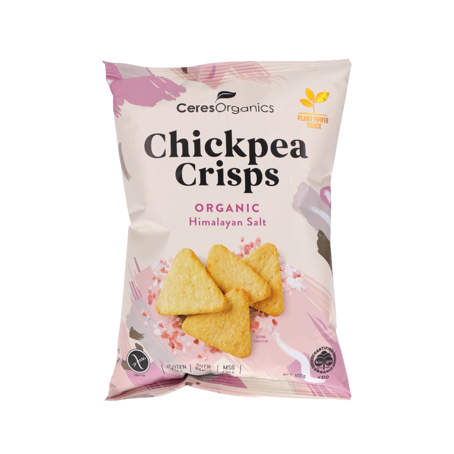 Ceres Organics Chickpea Crisps Himalayan Salt 100g - Miss Spelt's Organics